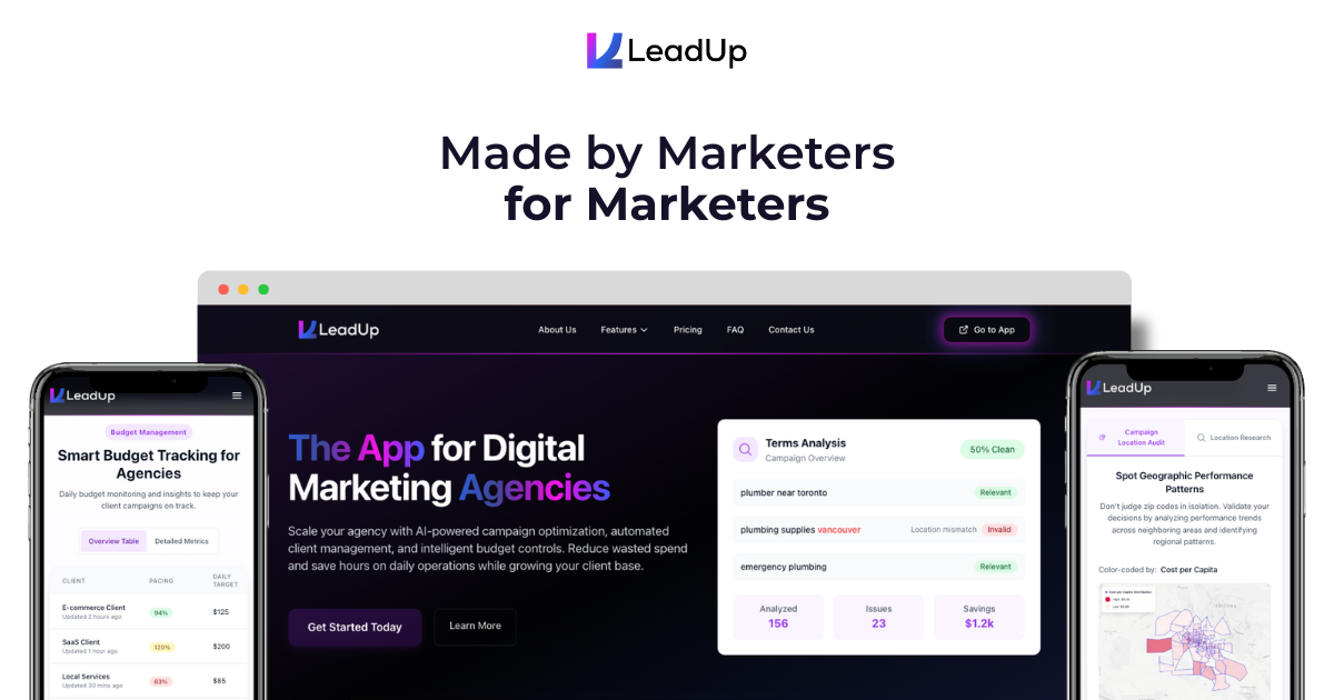 LeadUp - Digital Marketing Agency Management Platform